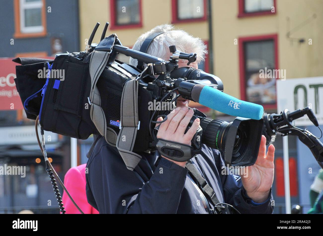 RTE cameraman. copyspace Stock Photo - Alamy