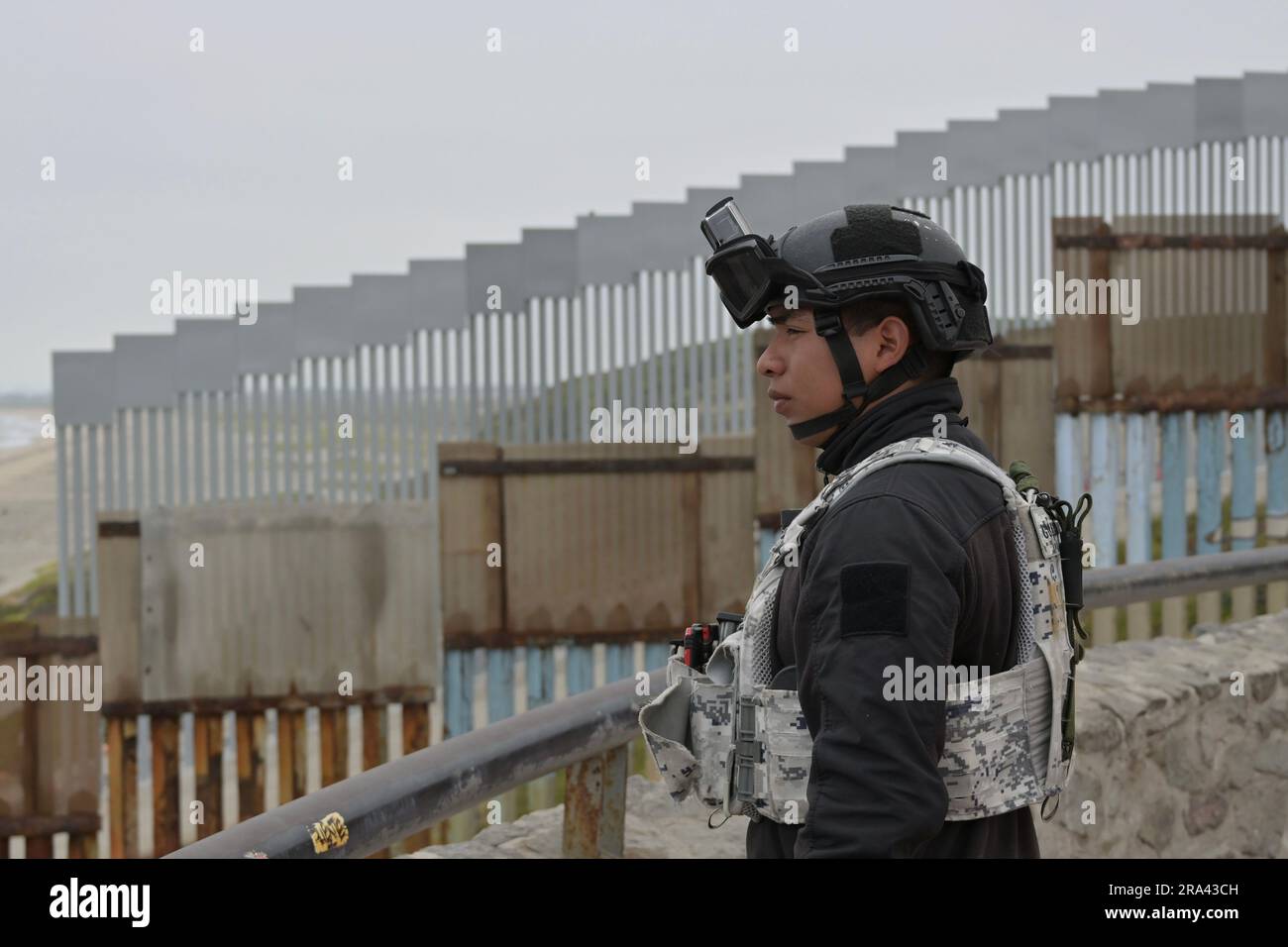 Tijuana, Baja California, Mexico. 30th June, 2023. A member of the ...