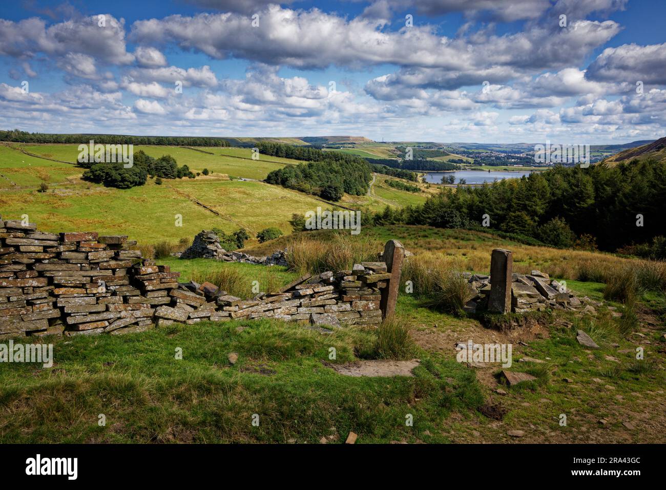 Haslingden Grane toward Ogden Reservoir Stock Photo - Alamy