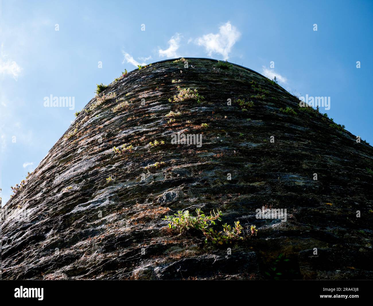 Old celtic castle tower wall close view background, Blarney castle in ...