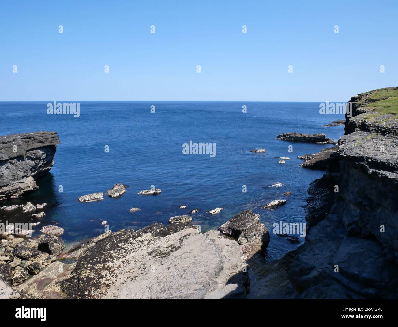 Cliffs and Atlantic ocean, rocks canyon and laguna, beauty in nature ...