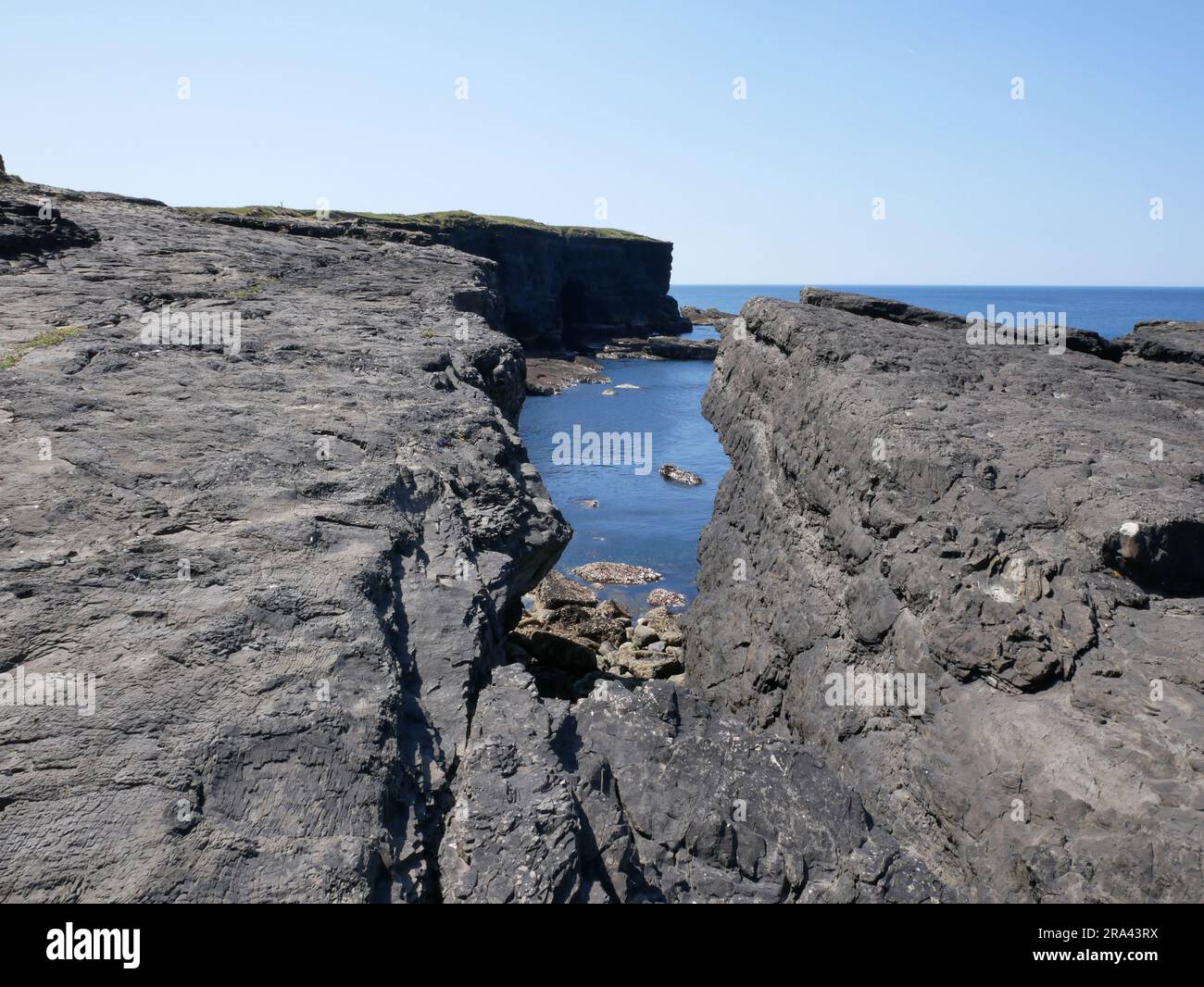 Cliffs and Atlantic ocean, rocks canyon and laguna, beauty in nature ...