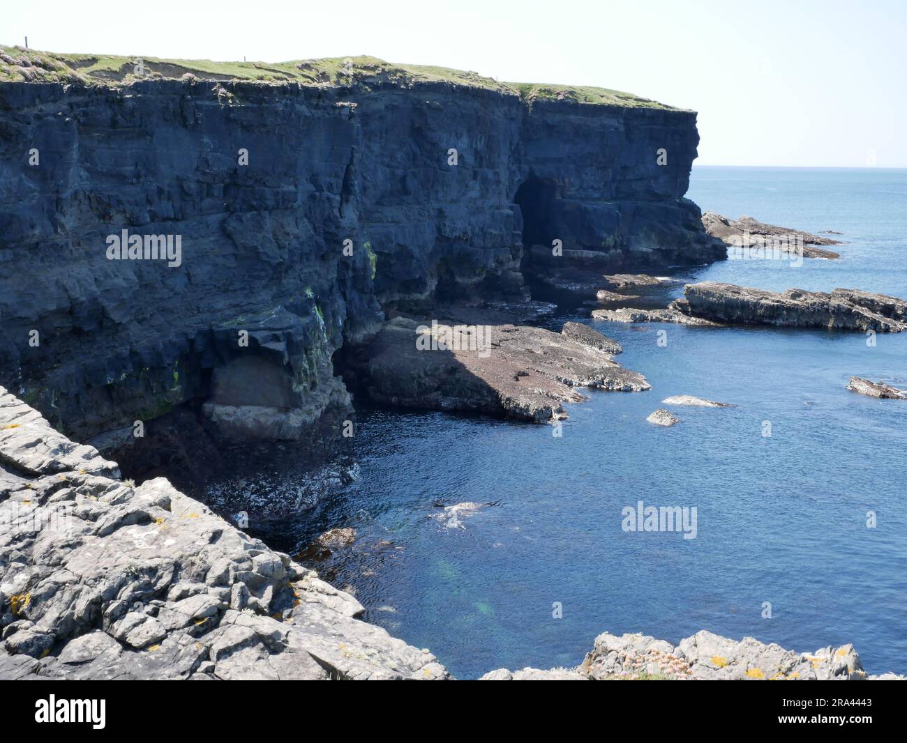 Cliffs and Atlantic ocean, rocks canyon and laguna, beauty in nature ...
