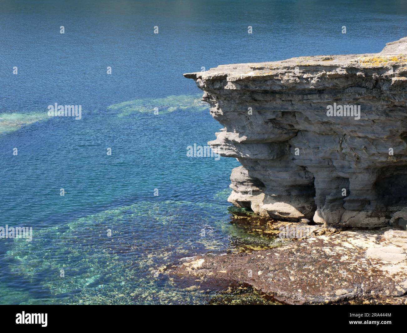 Cliffs and Atlantic ocean background, rocks and laguna, beauty in ...