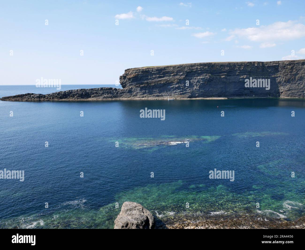 Cliffs and the Atlantic ocean background, rocks and laguna, beauty in ...