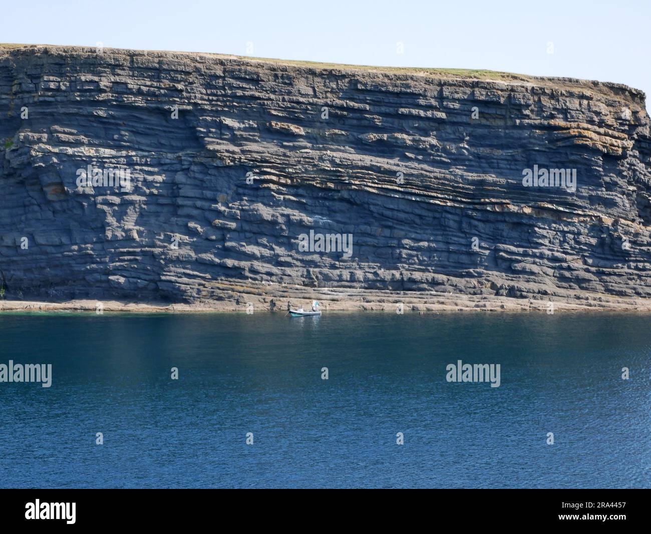 Cliffs and the Atlantic ocean background, rocks and laguna, beauty in ...