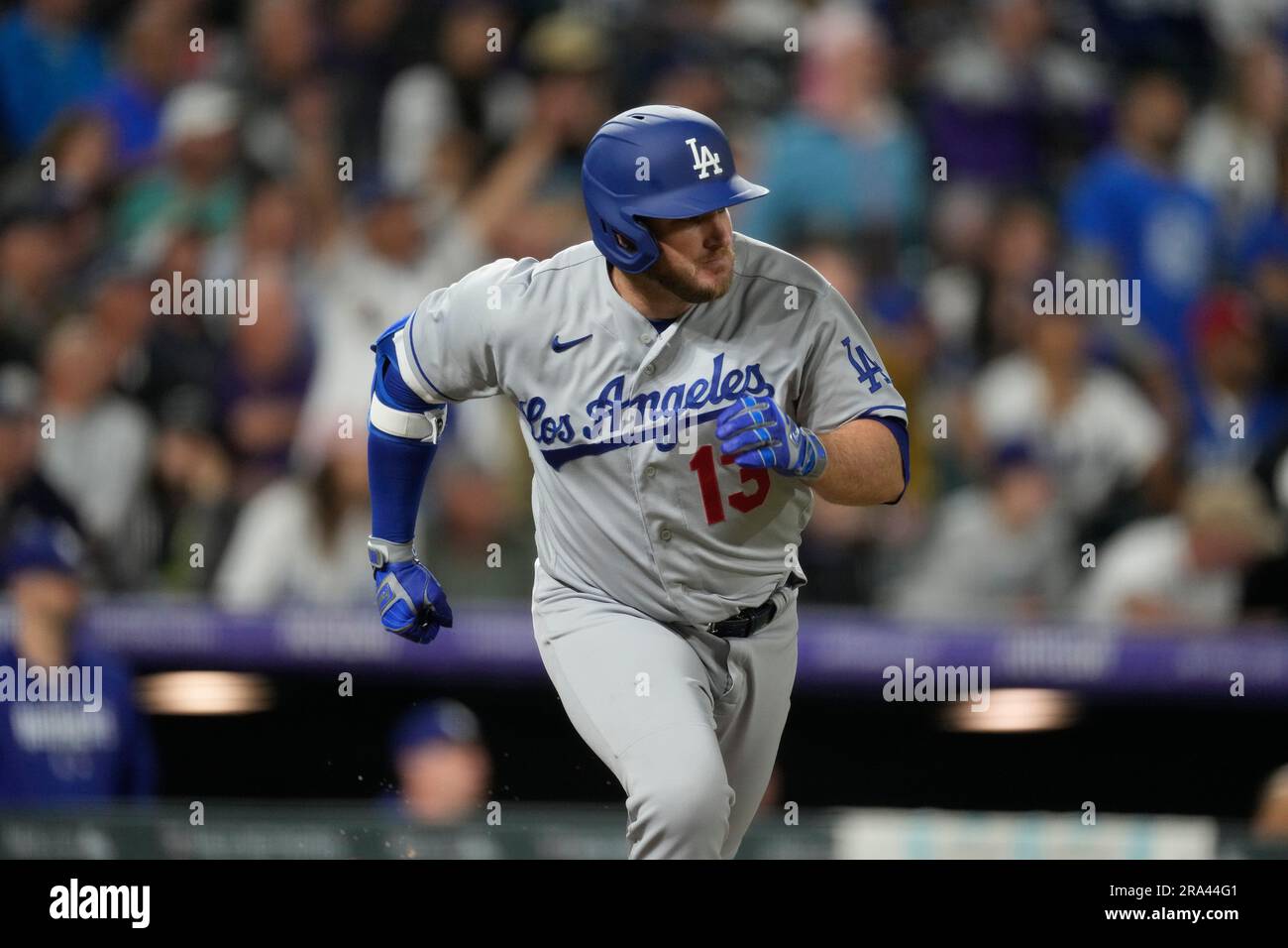 Los Angeles Dodgers third baseman Max Muncy (13) in the fourth inning ...