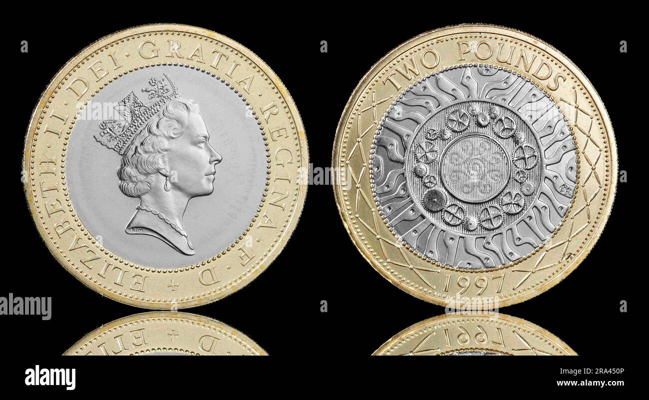 The first & only bimetallic £2 coin issued in 1997 to feature the 3rd ...