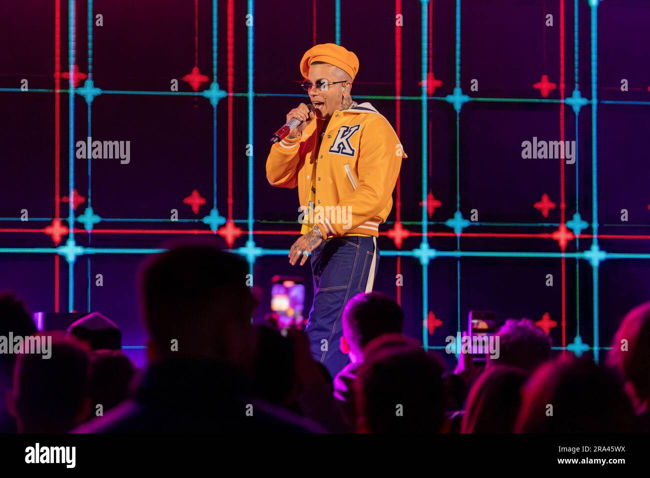 The Italian trappers Gionata Boschetti as know with Sfera Ebbasta pseudonym, live performs at ...