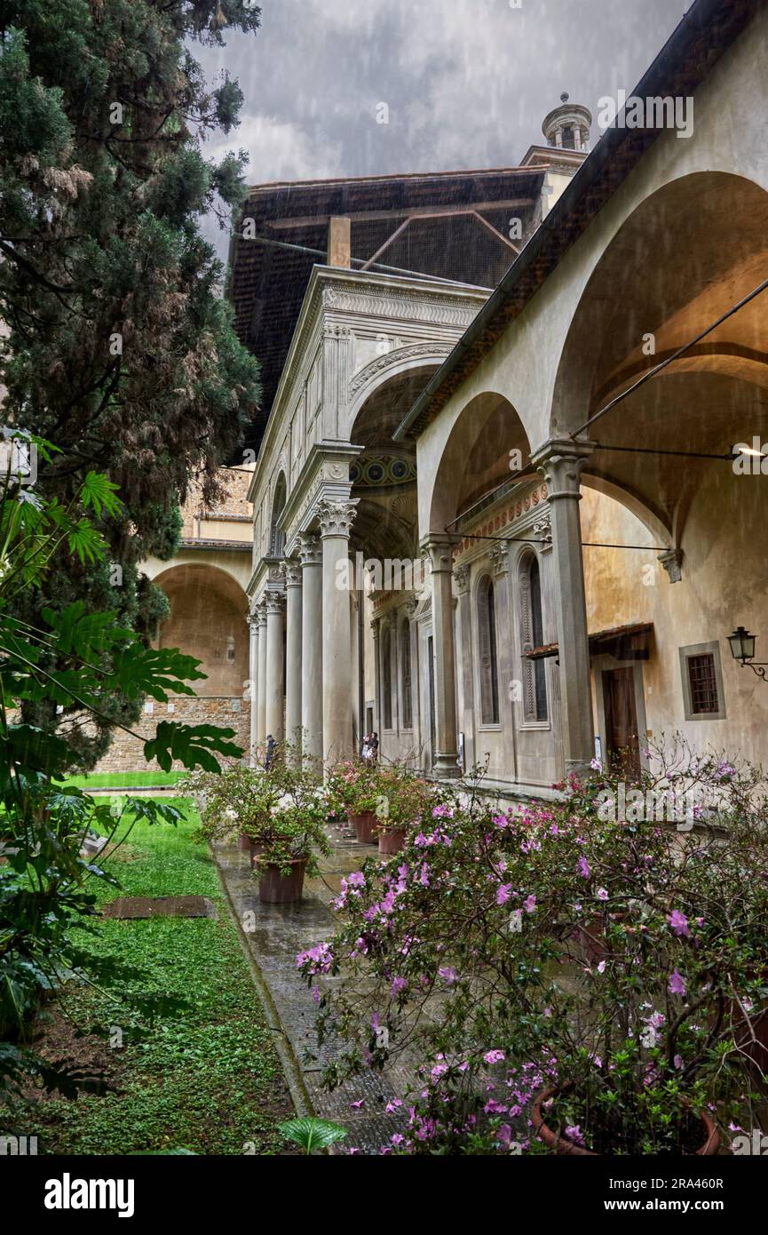 Pazzi chapel in Basilica di Santa Croce, Florence, Italy Stock Photo ...