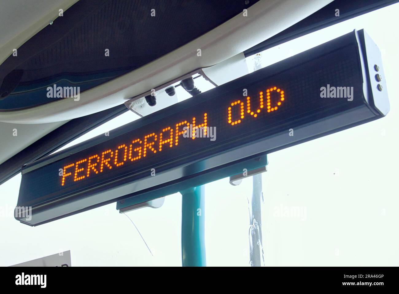 first bus sign inside vehicle broken no signal hence ferrograph ovd ...