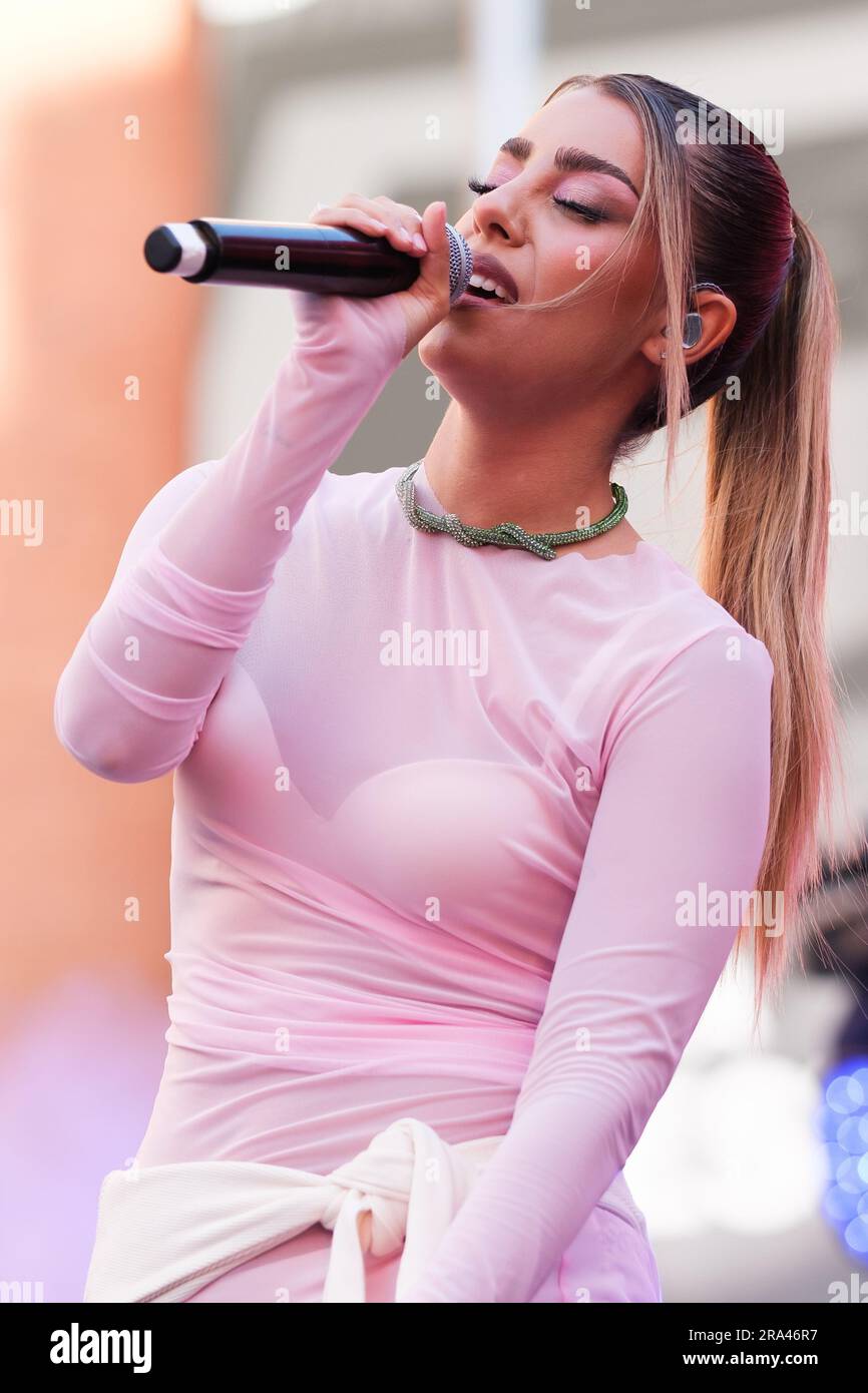 Paula Cendejas performance during the festival Pride of MADO 2023 ...