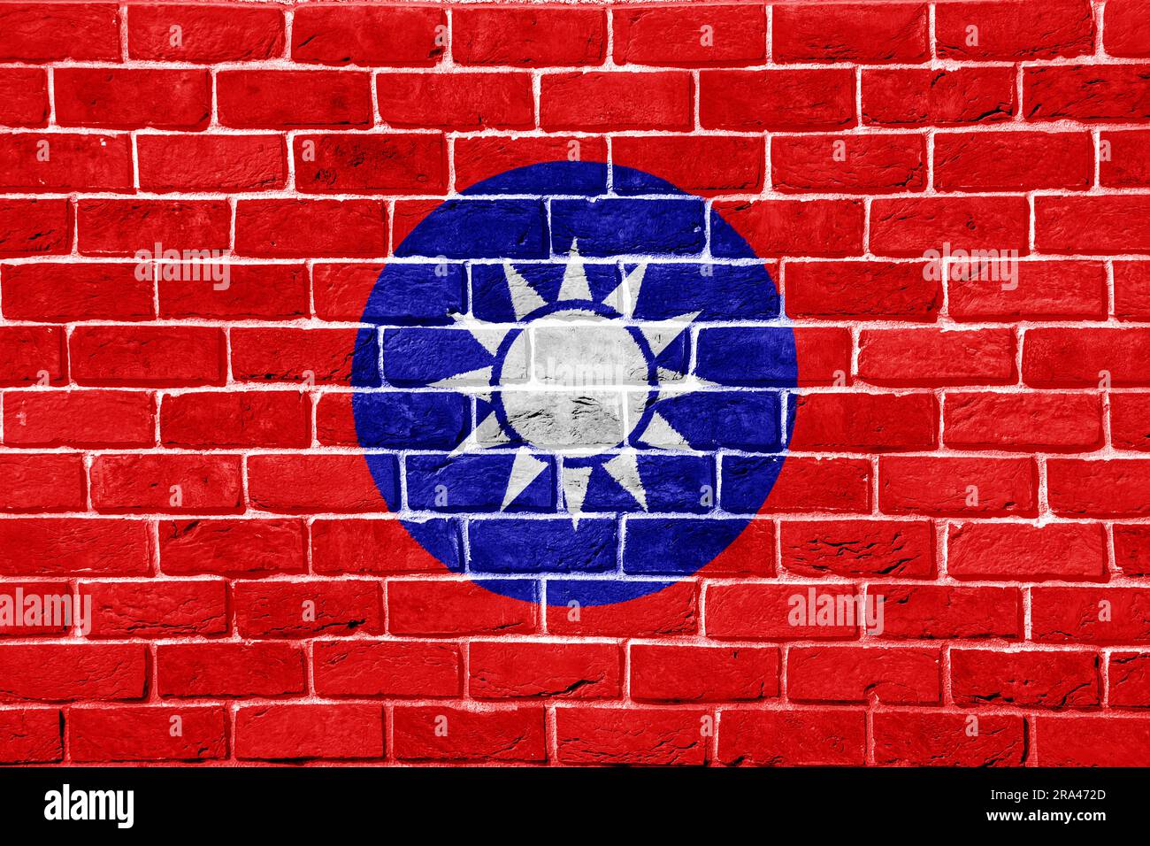 Flag of Republic of China Taiwan on a textured background. Concept ...