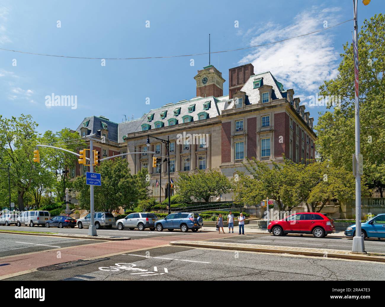 Staten Island Borough Hall was built in 1906 on a hill overlooking NY ...