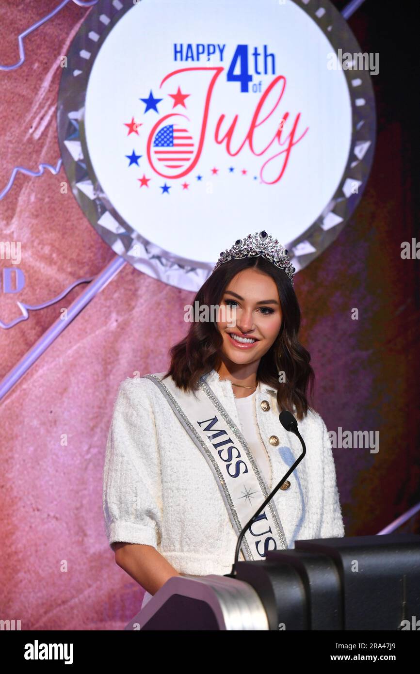 Miss USA Morgan Romano visits the Empire State Building on June 30 ...