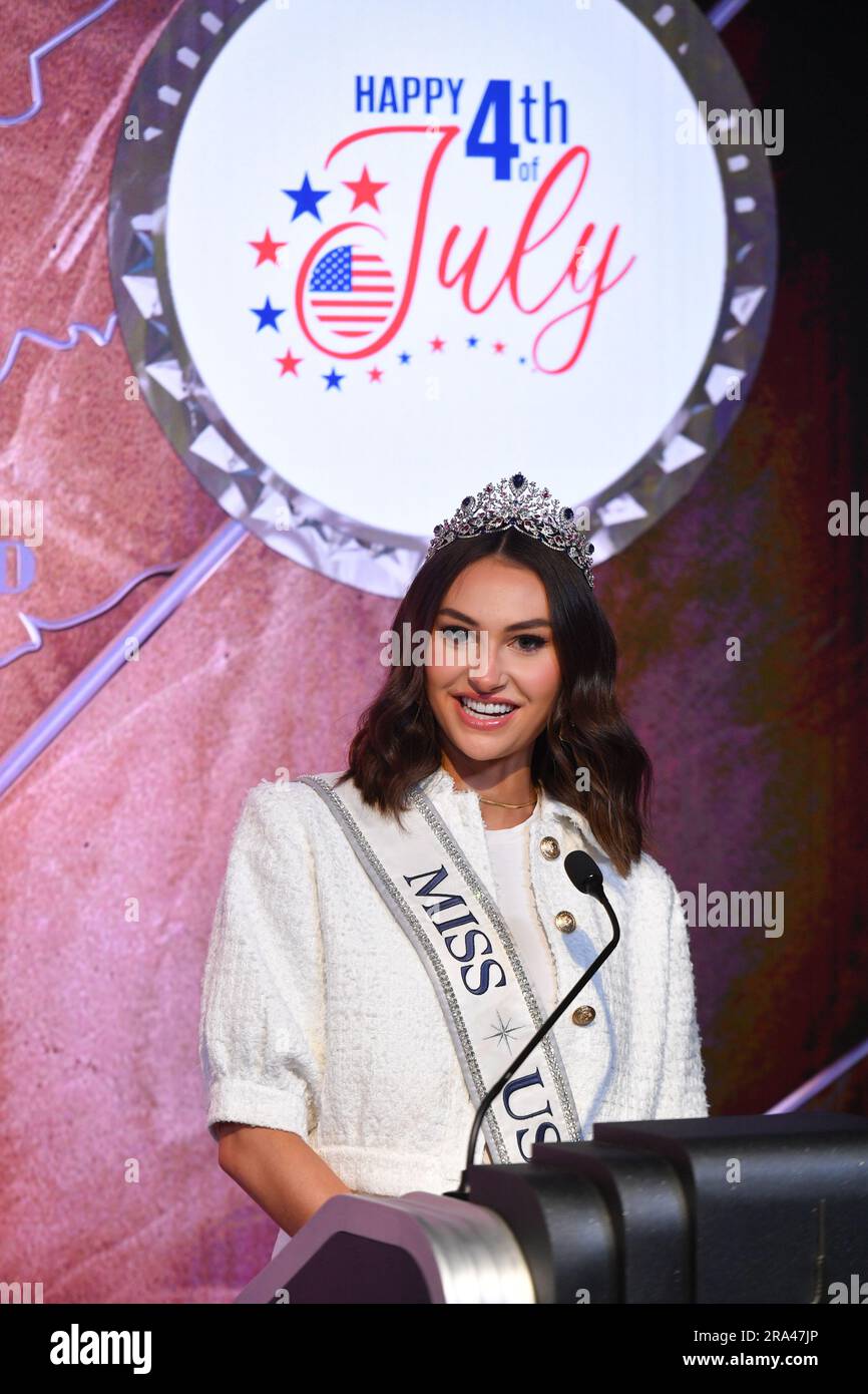 Miss USA Morgan Romano visits the Empire State Building on June 30 ...