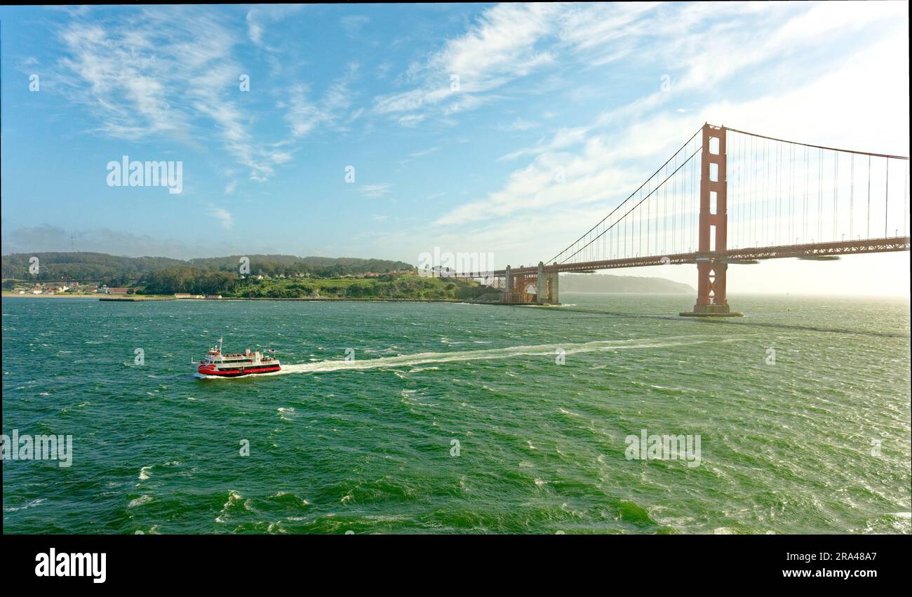 SAN FRANCISCO, CALIFORNIA - April 24, 2023: The Golden Gate Bridge is ...