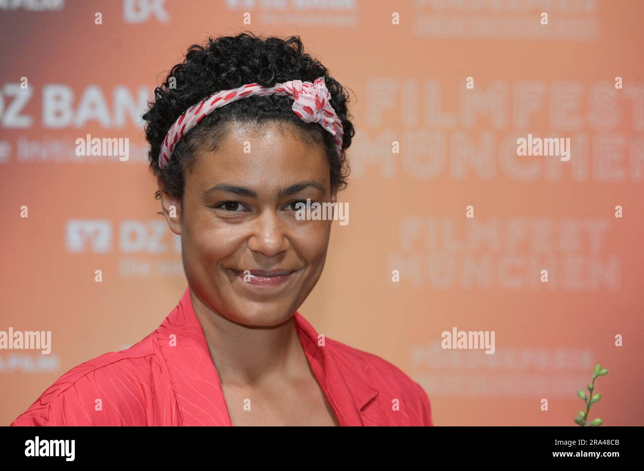 Munich, Germany. 30th June, 2023. The author Merle Grimme stands on the ...