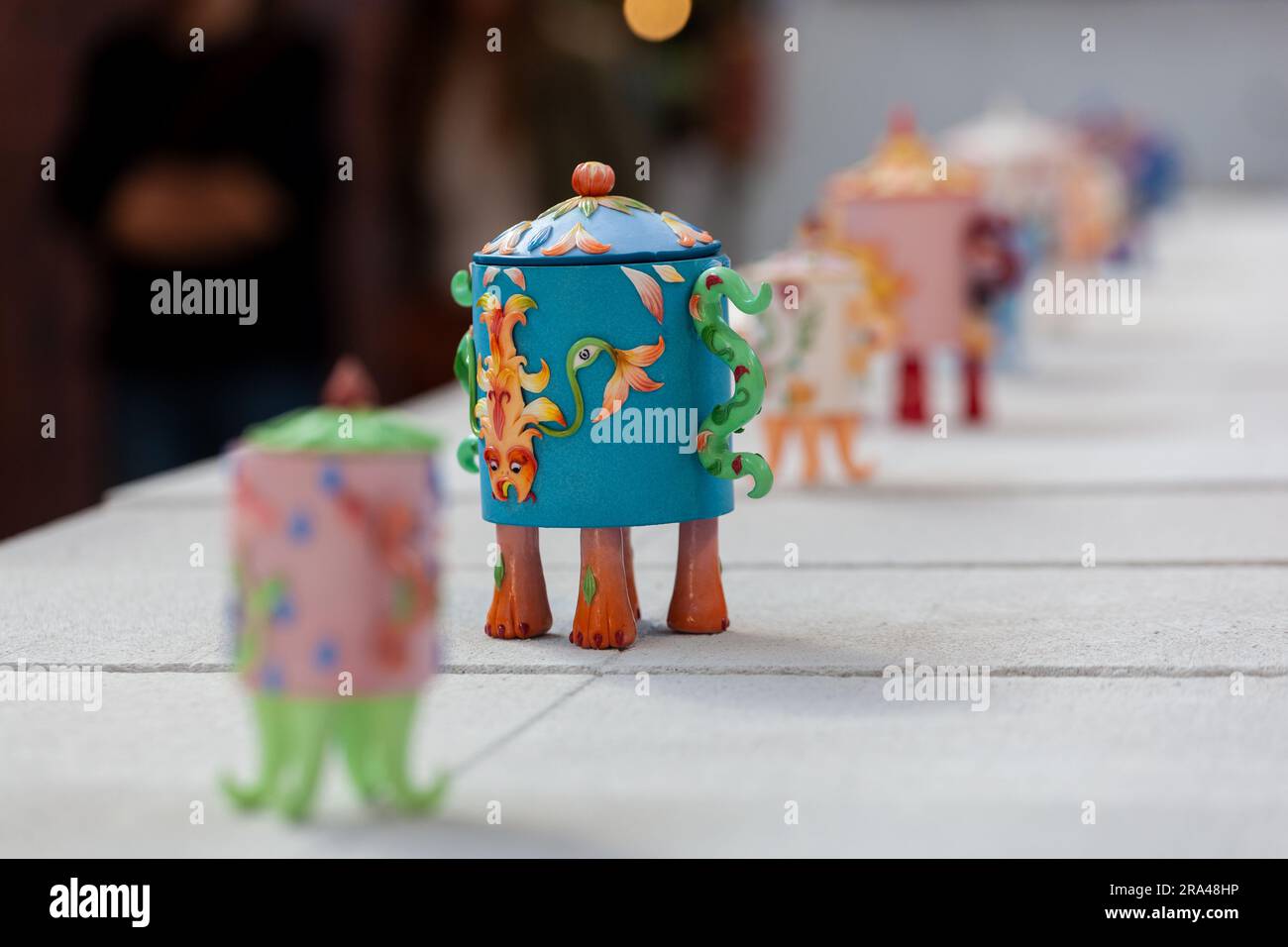 Milan, Italy - April 22, 2023: Ceramic artworks by Hannah Lim Exposed ...