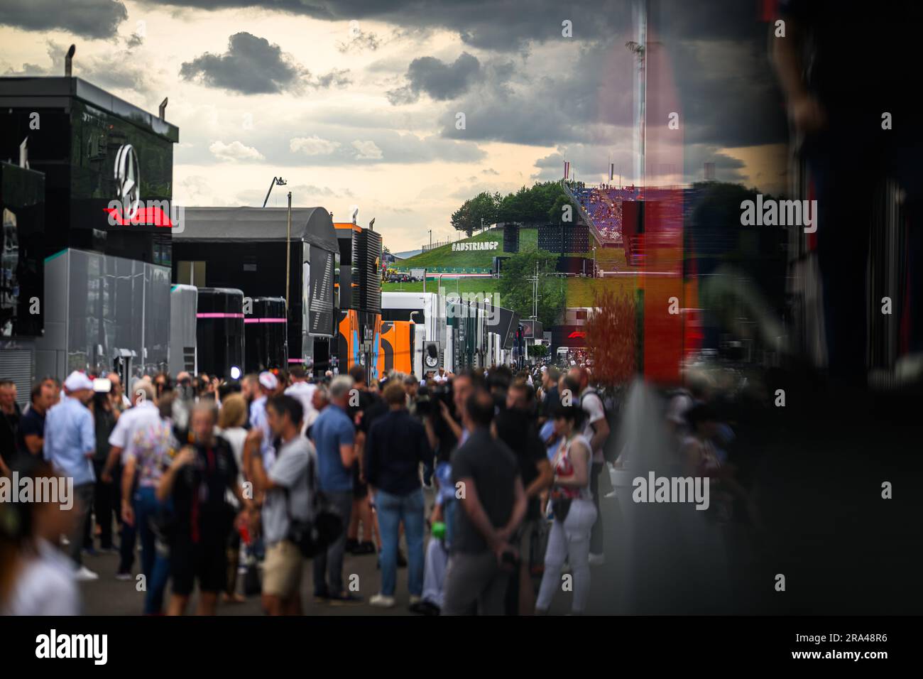 General view of the paddock during the Austrian F1 Grand Prix at the ...