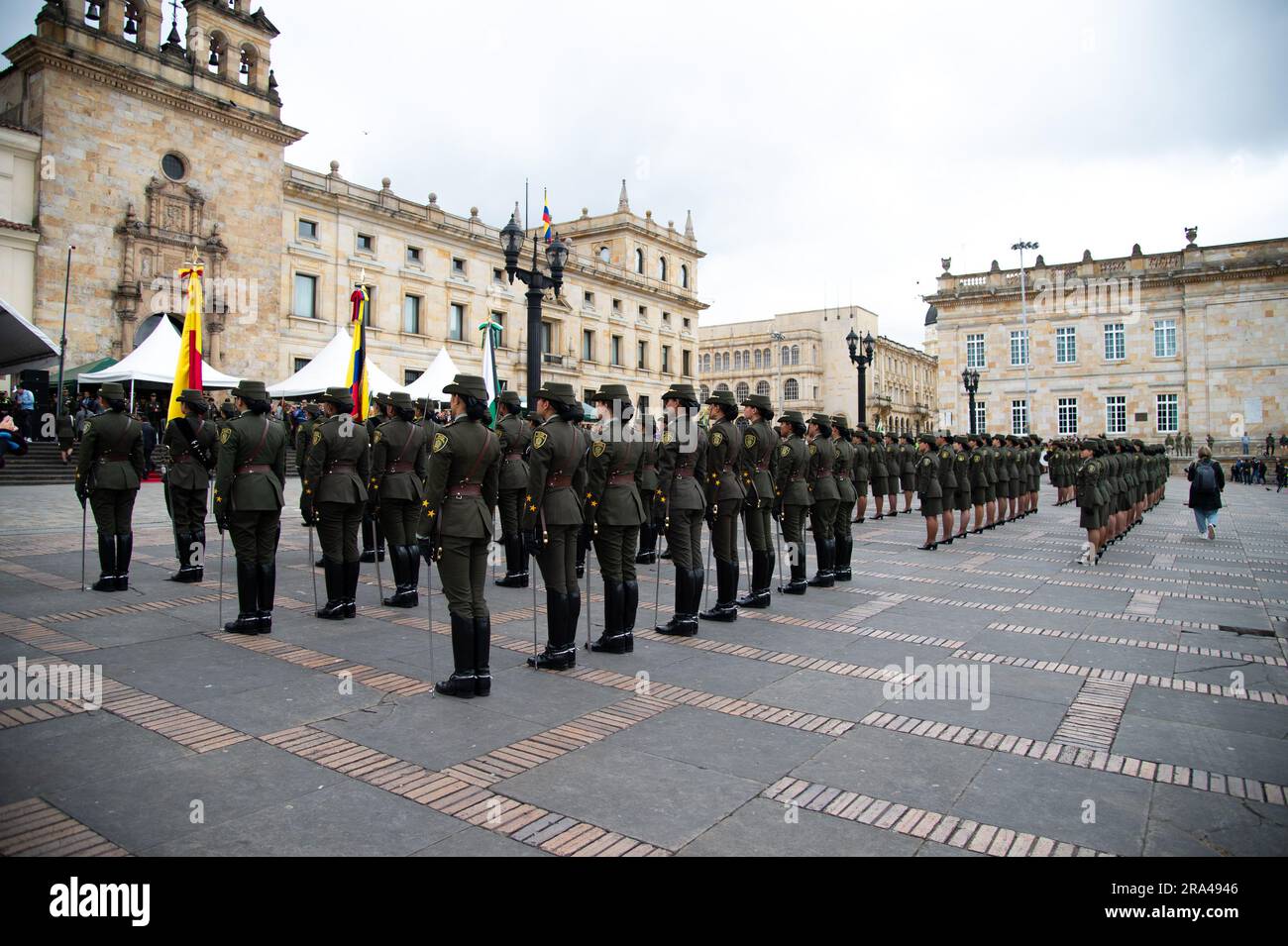 Bogota, Colombia. 30th June, 2023. Colombian police women officers pay ...