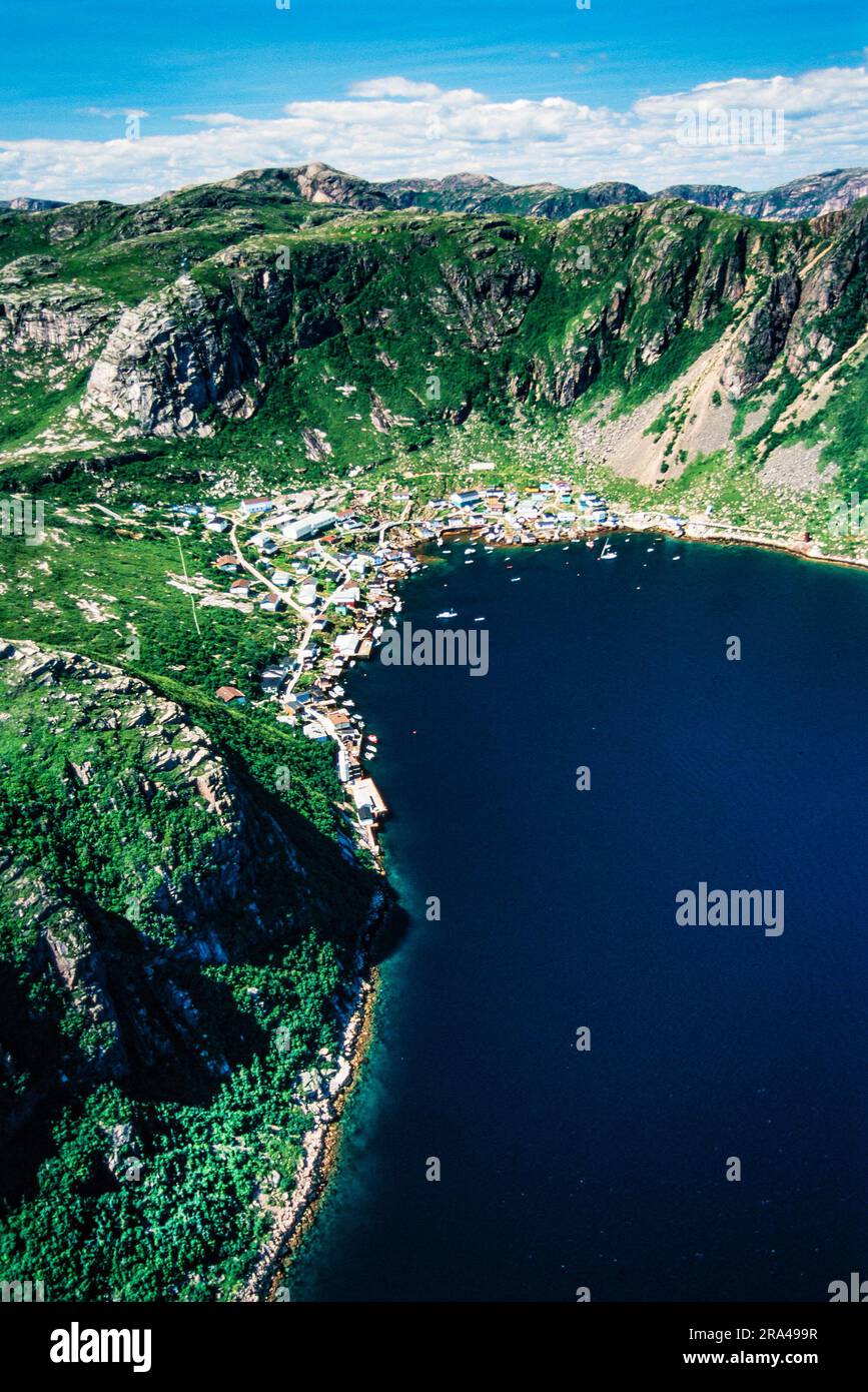 Aerial image of Francois, Newfoundland, Canada Stock Photo - Alamy