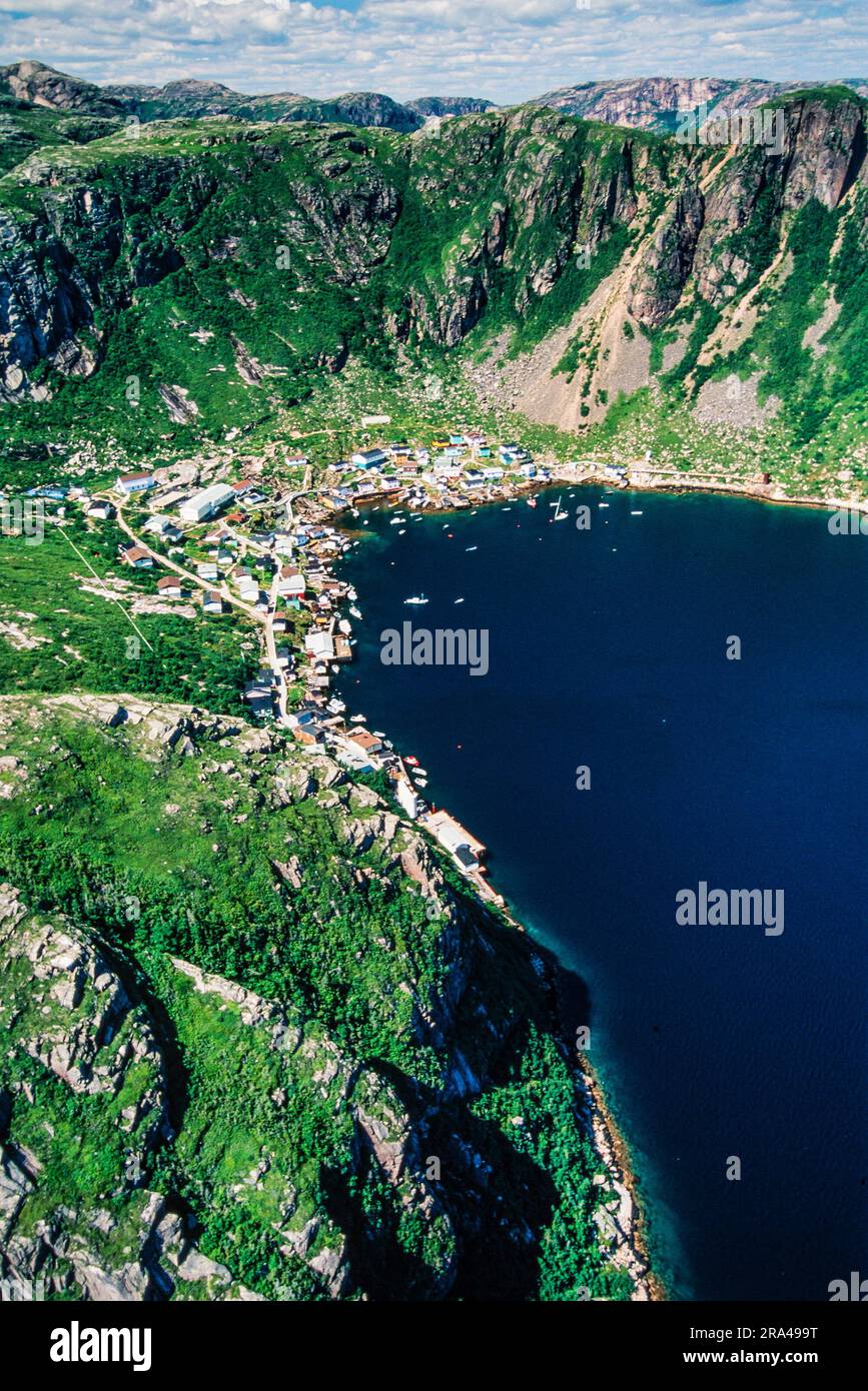 Aerial image of Francois, Newfoundland, Canada Stock Photo - Alamy