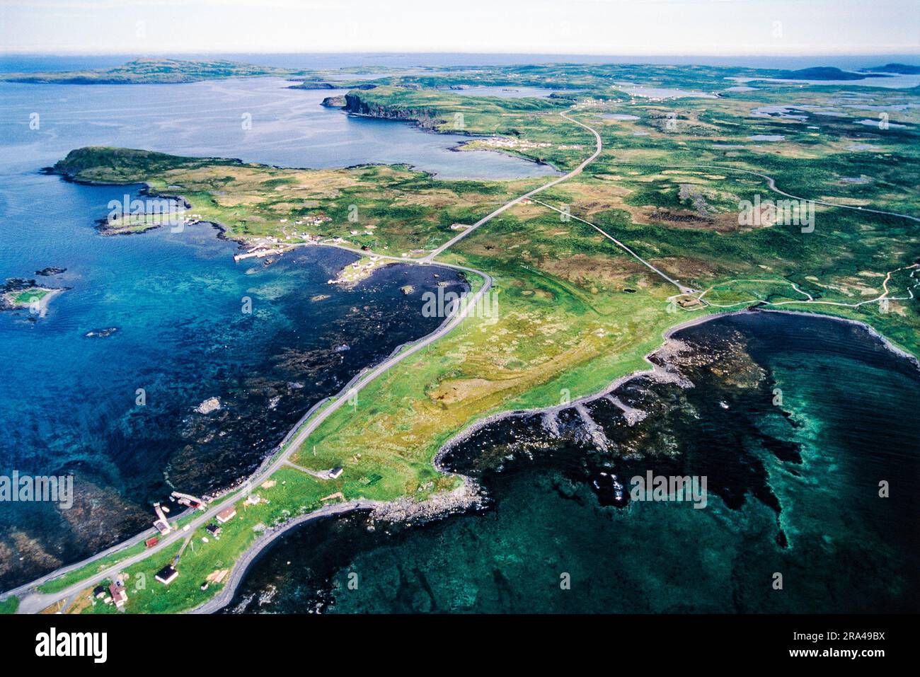 Aerial image of L'Anse aux Meadows, Newfoundland, Canada Stock Photo - Alamy