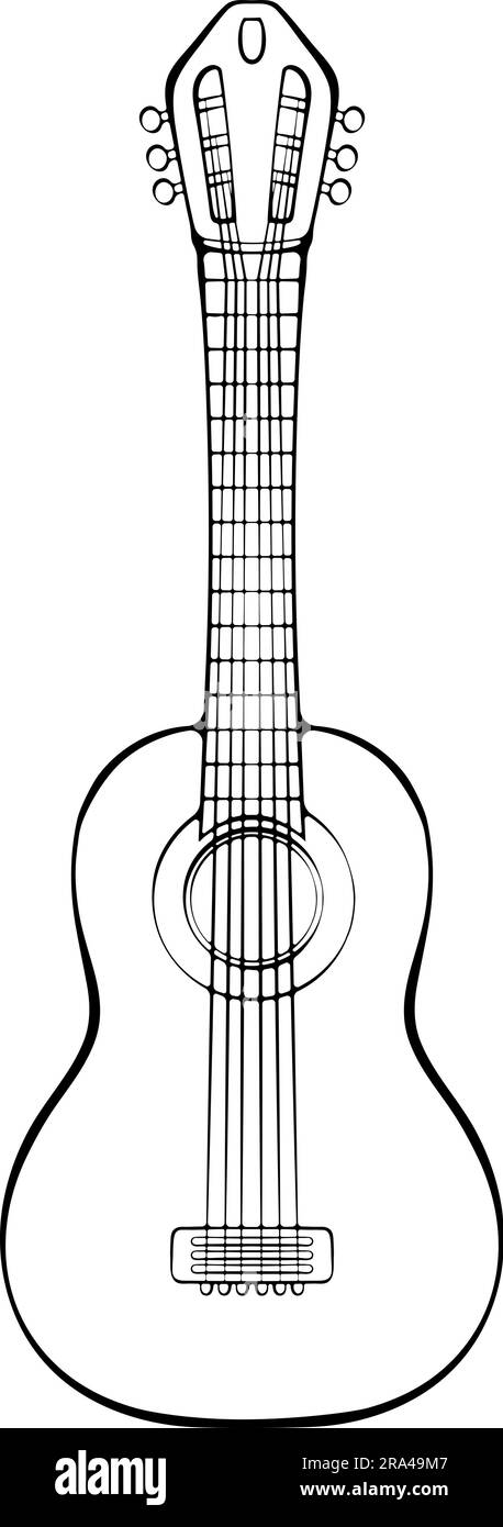 Guitar line art Stock Vector Image & Art - Alamy