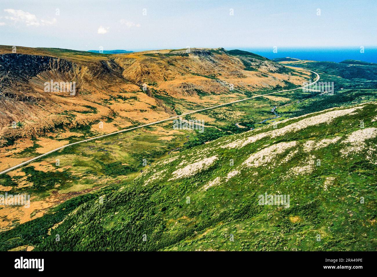 Aerial image of the Tablelands, Gros Morne National Park, Newfoundland ...