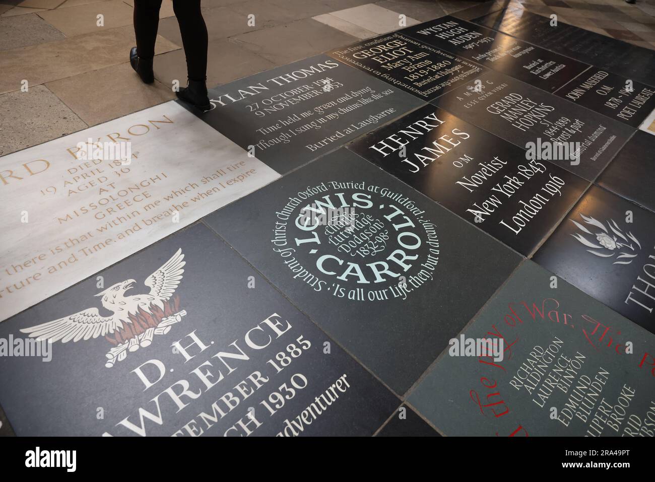 Poets' Corner in the south transept of Westminster Abbey, where many ...
