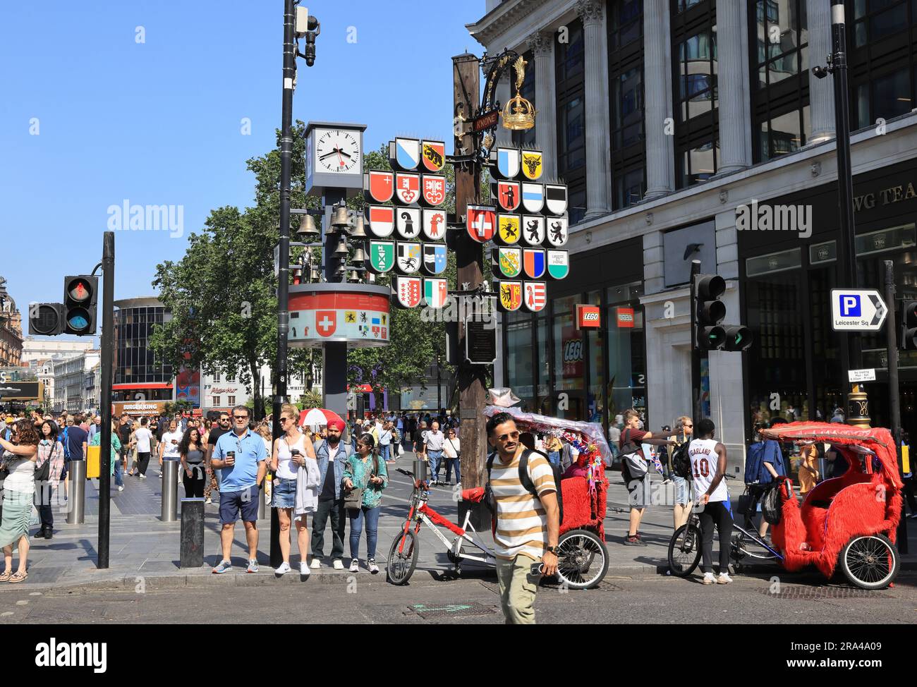 Leicester Square, home of film & entertainment, a pedestrianised square ...