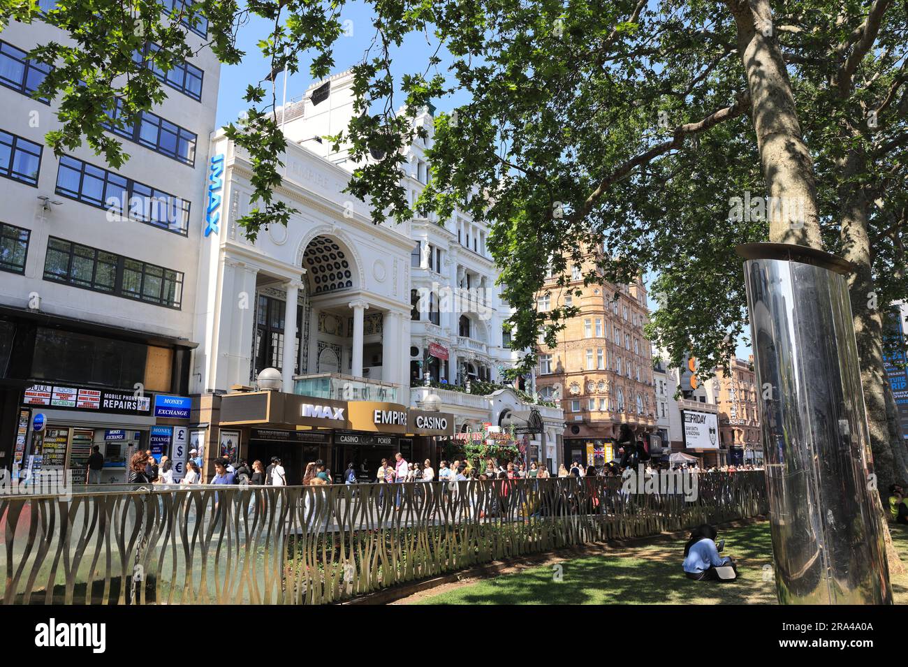 Leicester Square, home of film & entertainment, a pedestrianised square ...