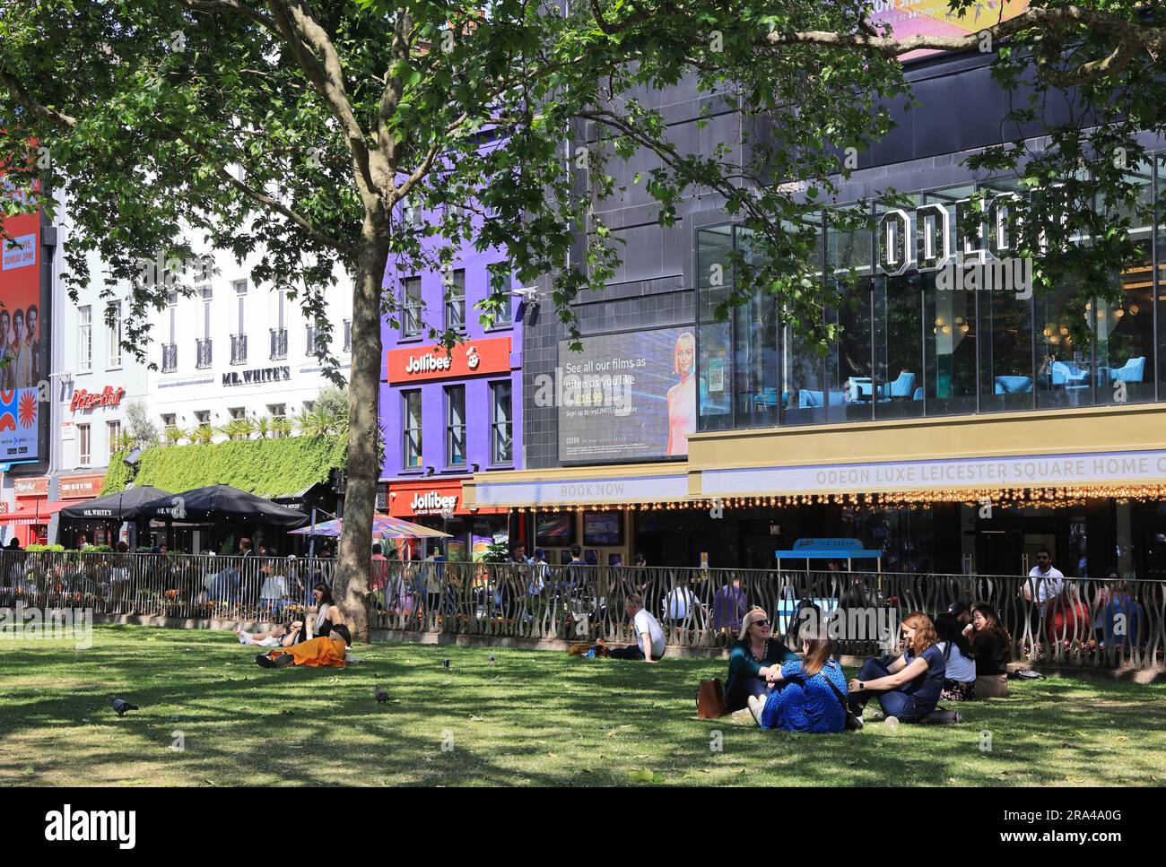 Leicester Square, home of film & entertainment, a pedestrianised square ...