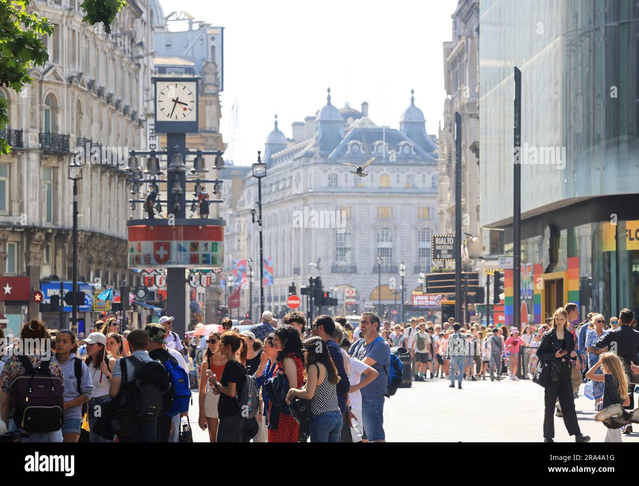 Leicester Square, home of film & entertainment, a pedestrianised square ...