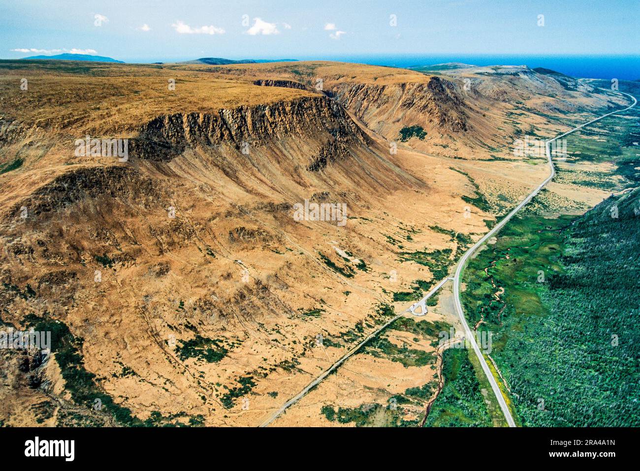 Aerial image of the Tablelands, Gros Morne National Park, Newfoundland, Canada Stock Photo - Alamy