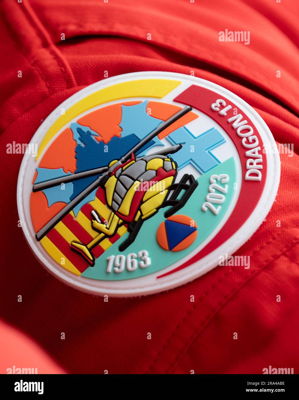 Marignane, France. 30th June, 2023. The pilot wears a new logo to mark ...