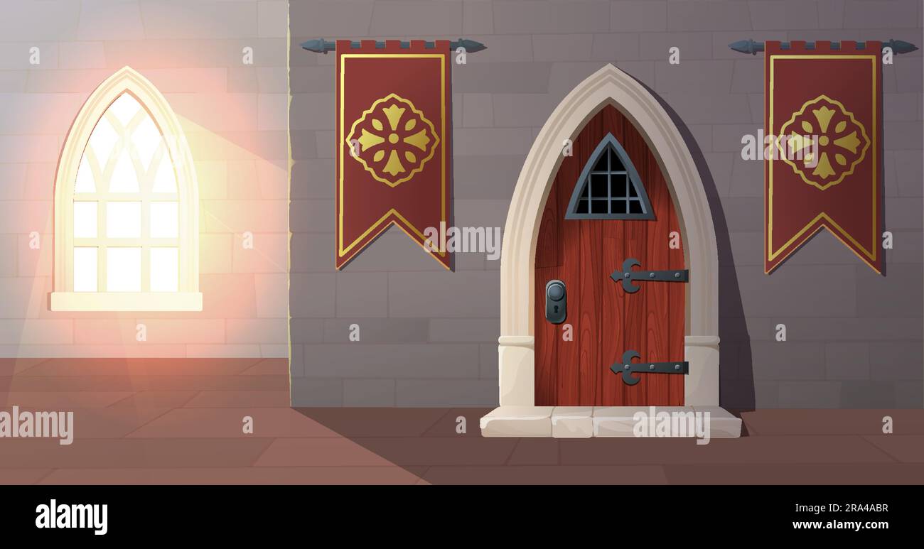 Medieval castle room Stock Vector Images - Alamy