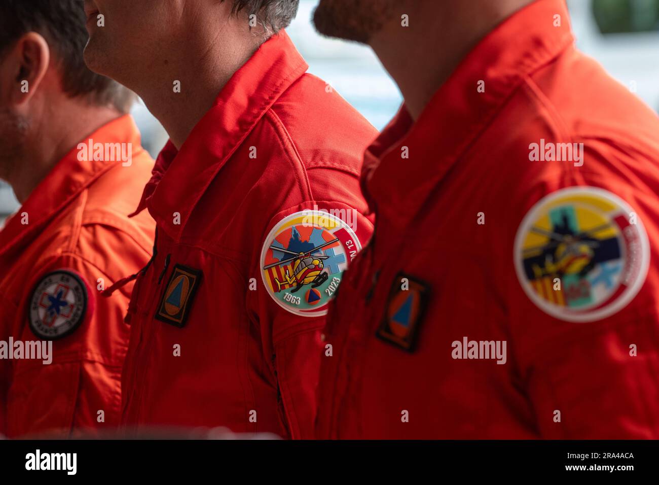Marignane, France. 30th June, 2023. The pilots are wearing the new ...