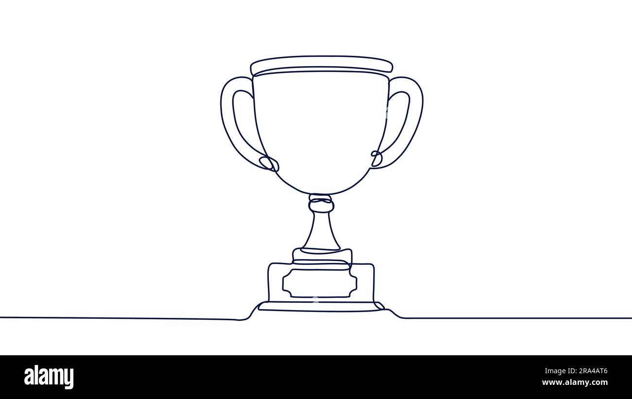 Doodle outline trophy cup Cut Out Stock Images & Pictures - Alamy
