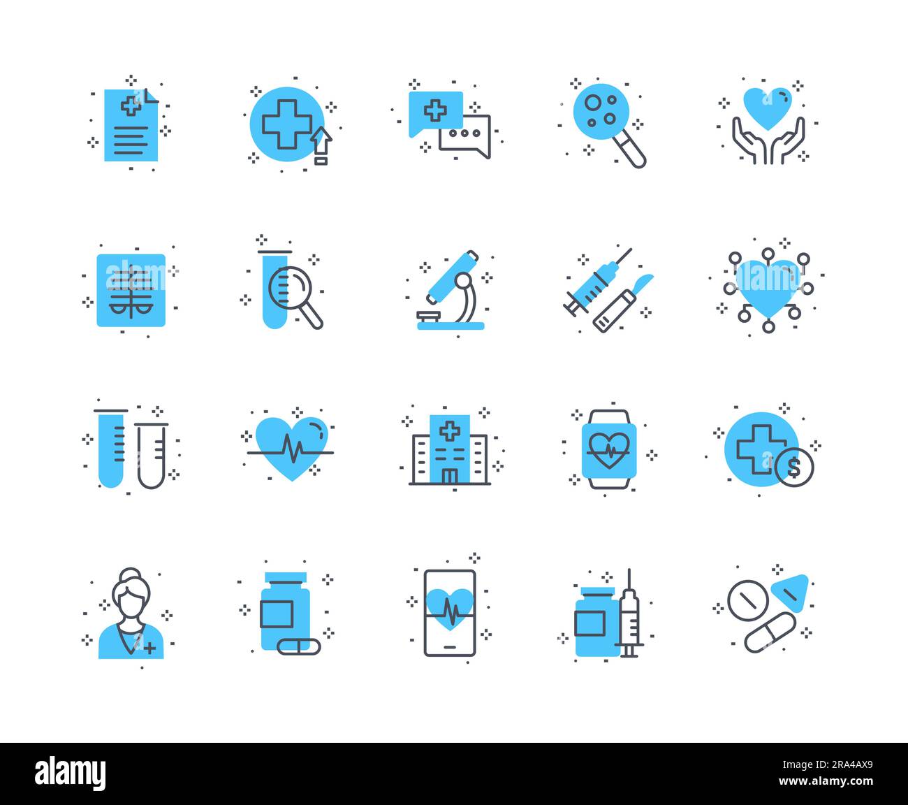 Medical icons color vector set Stock Vector Image & Art - Alamy