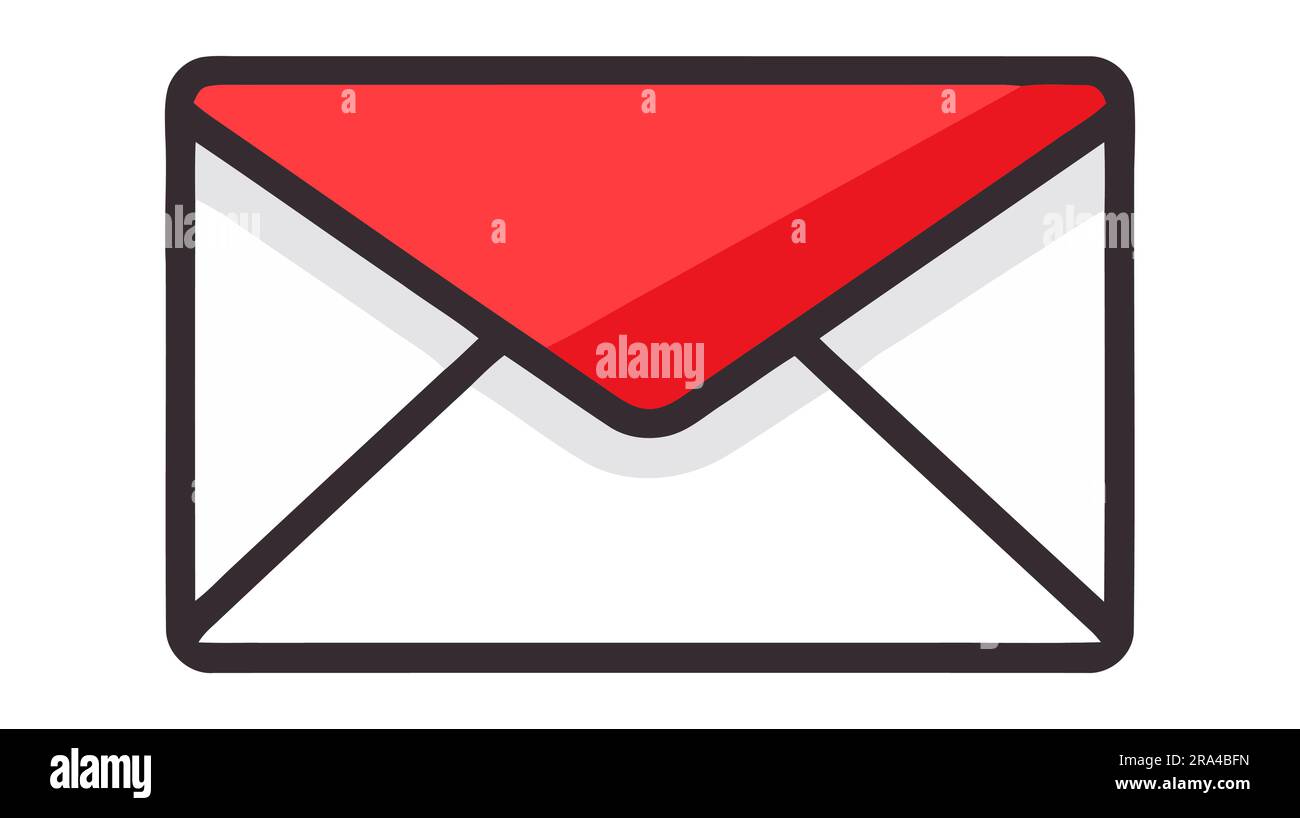 Email envelope icon vector illustration on white background Stock ...