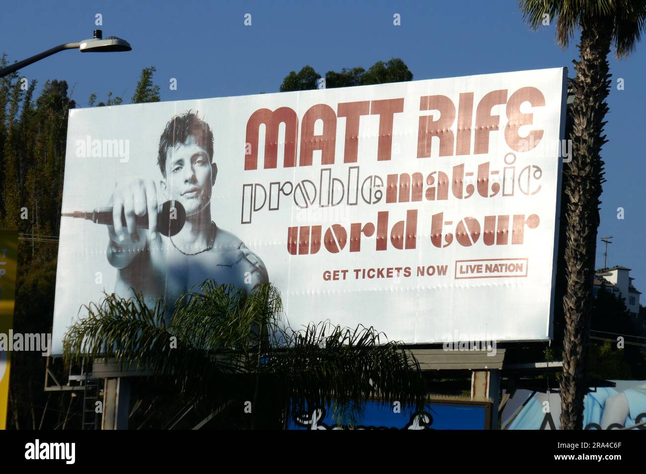 Los Angeles, California, USA 29th June 2023 Comedian Matt Rife Problemattic Tour Bllboard on ...