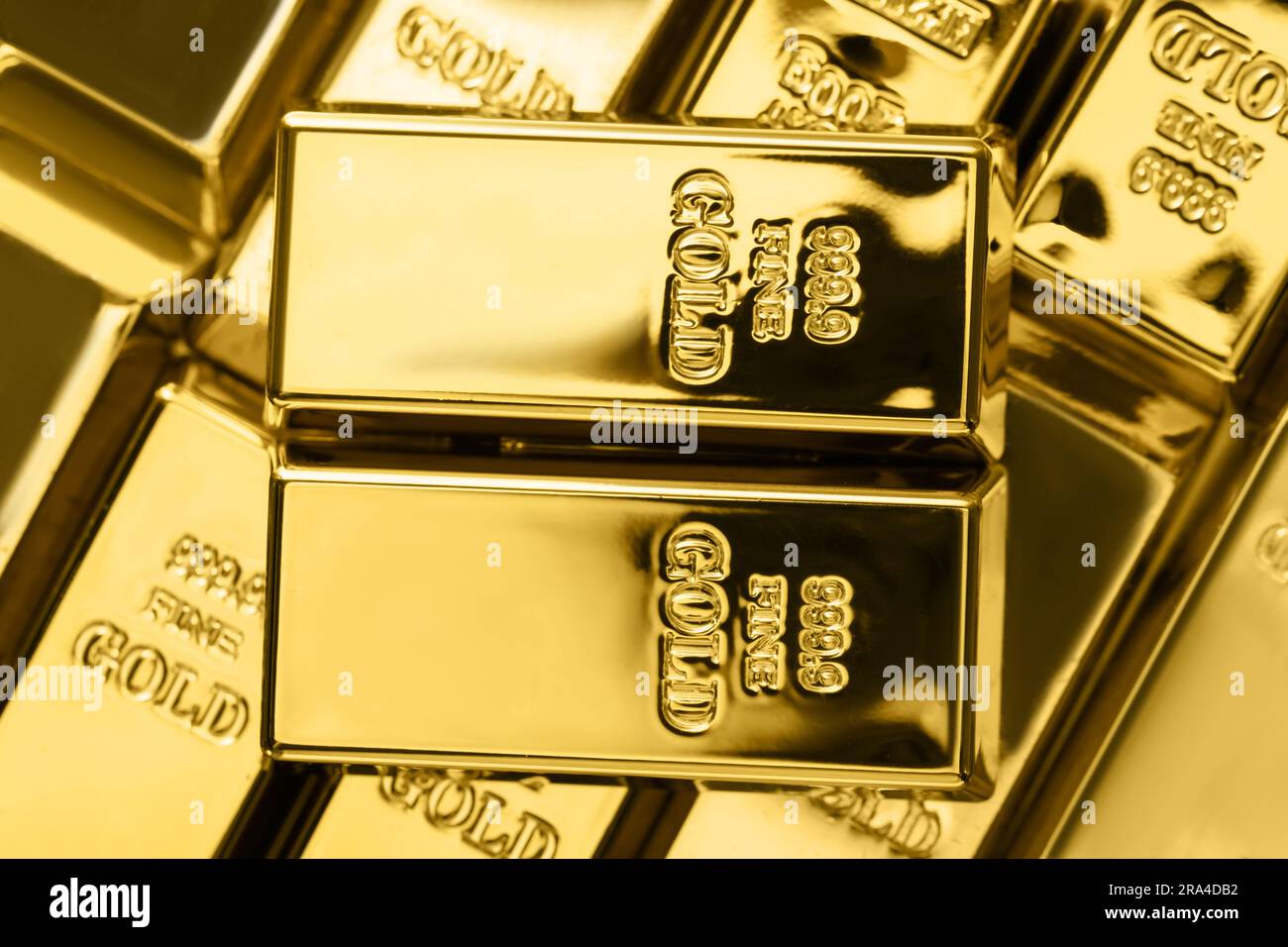 Many shiny gold bars as background, top view Stock Photo - Alamy