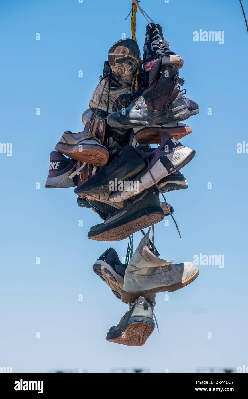 The Rice Shoe Tree is a roadside attraction off State Route 62 in ...