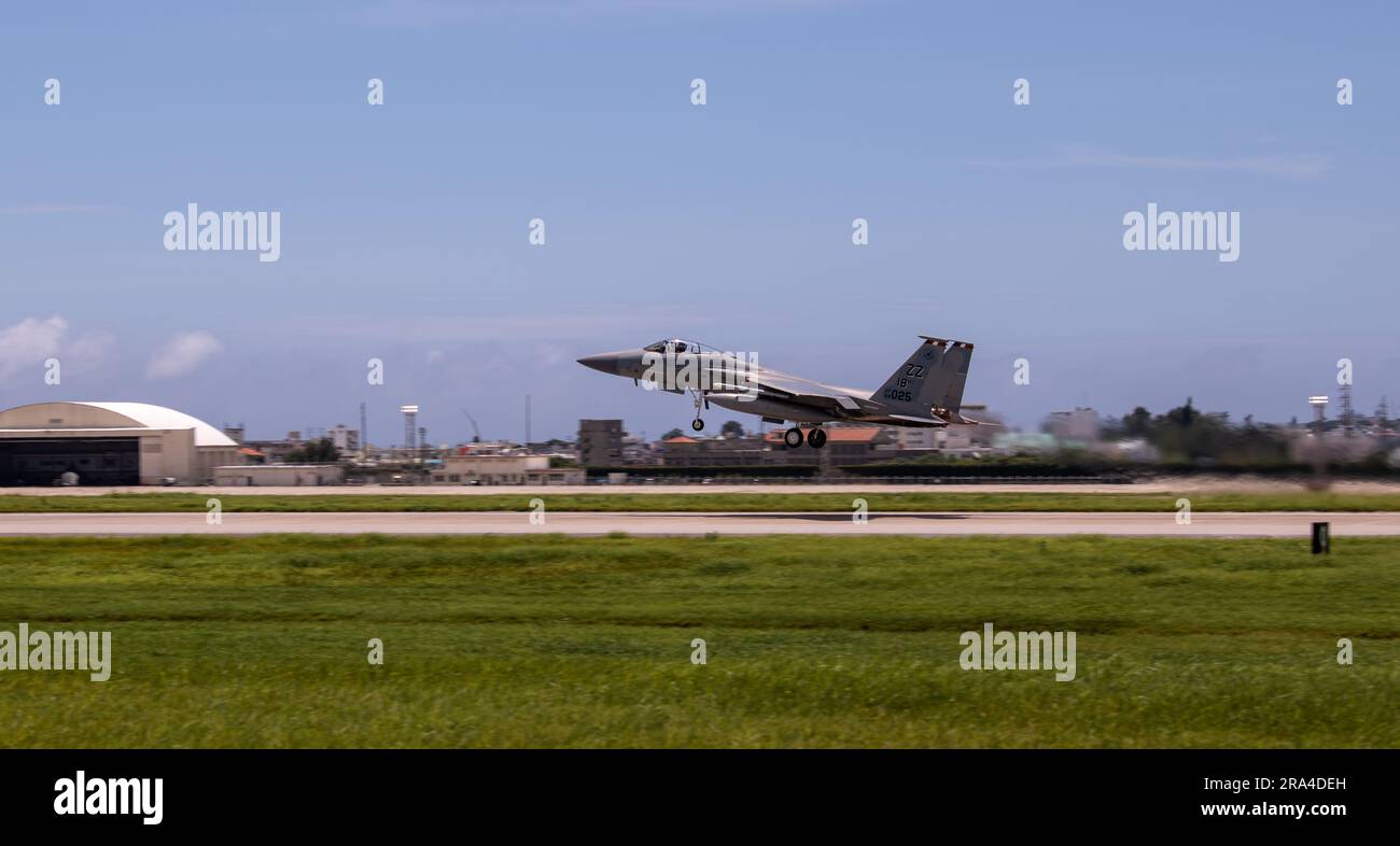 U.S. Air Force Brig. Gen. David S. Eaglin, 18th Wing commander, takes ...