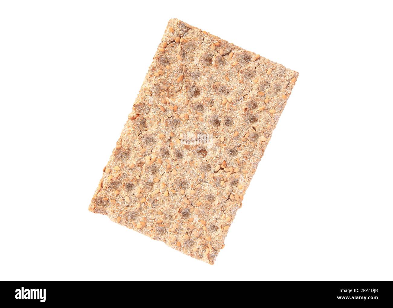 Fresh crunchy crispbread isolated on white. Healthy snack Stock Photo ...