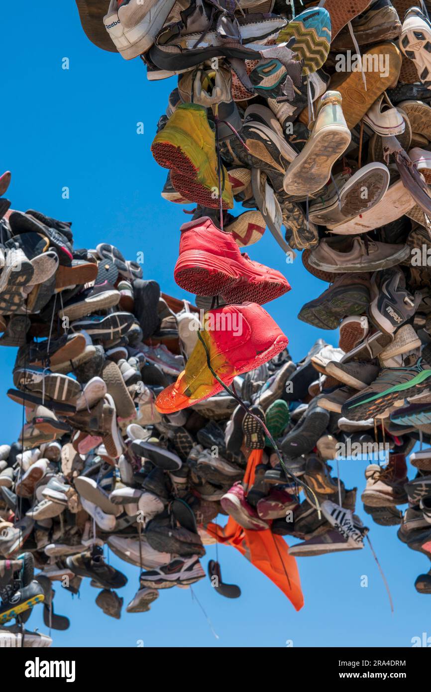 The Rice Shoe Tree is a roadside attraction off State Route 62 in ...