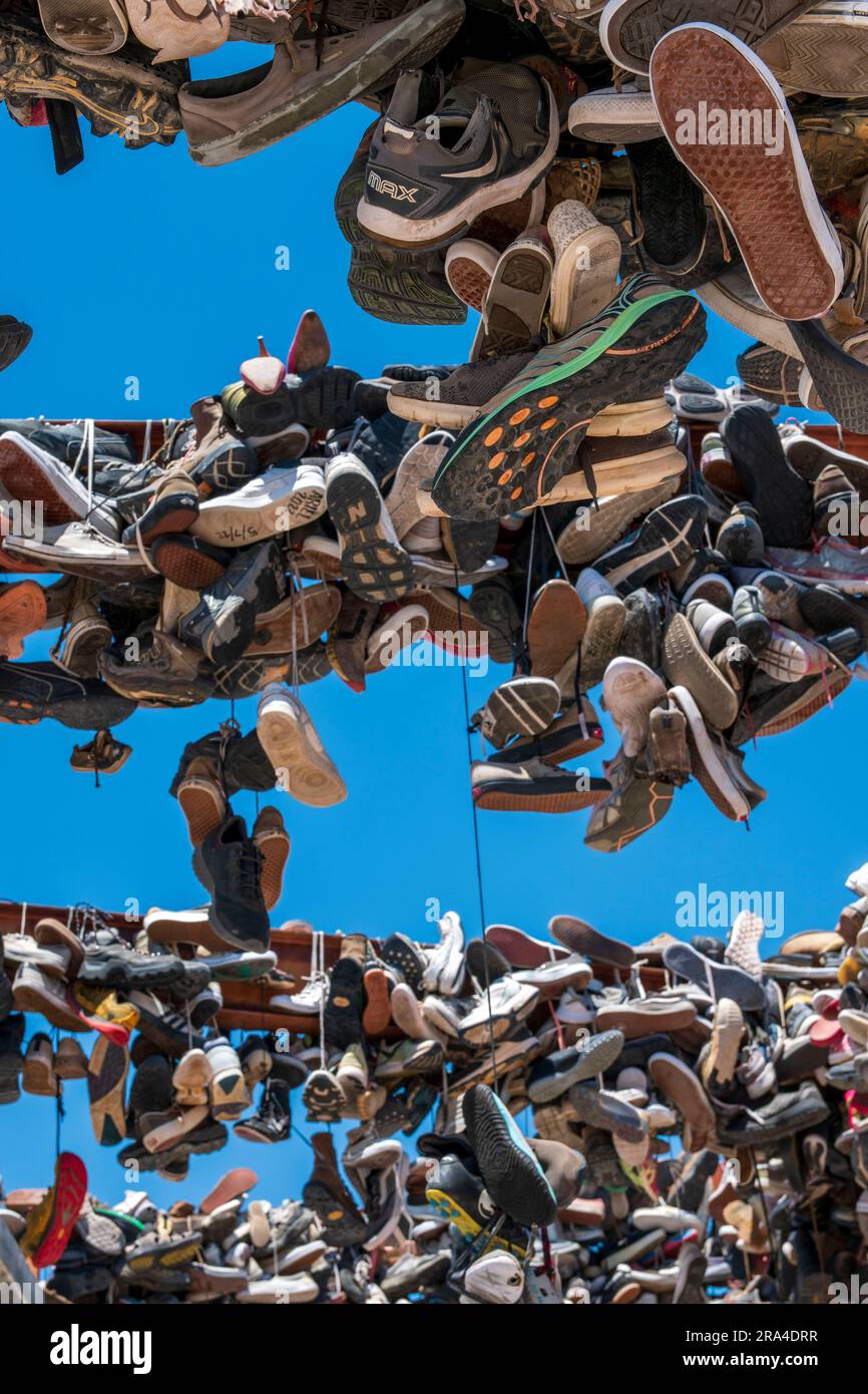 The Rice Shoe Tree is a roadside attraction off State Route 62 in ...