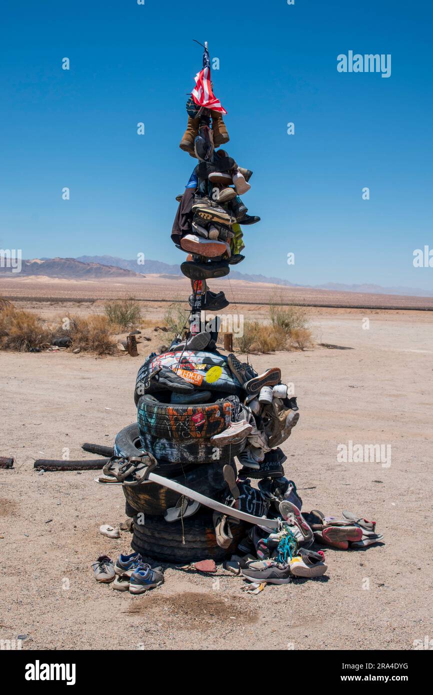 The Rice Shoe Tree is a roadside attraction off State Route 62 in ...